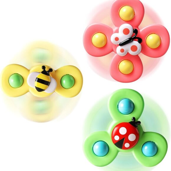 Toys | Suction Cup Spinning Top Toys For Kids 13 Fun Bath Sensory Play ...